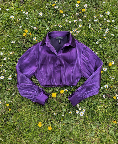 Ljubičasti crop top, vel. XS/S