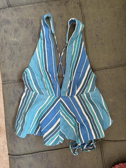 Zara laneni halter top