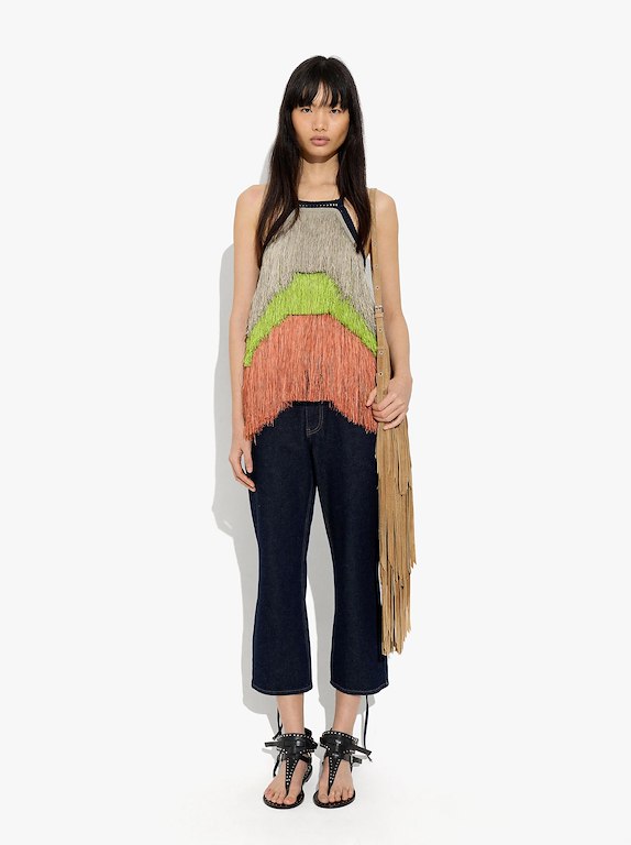 TOP WITH MULTICOLOR FRINGES