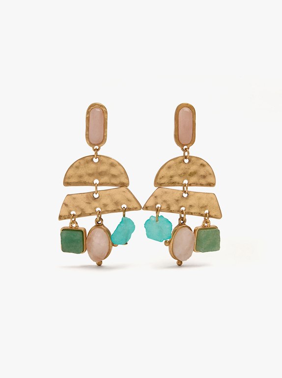 GEOMETRIC EARRINGS WITH STONES