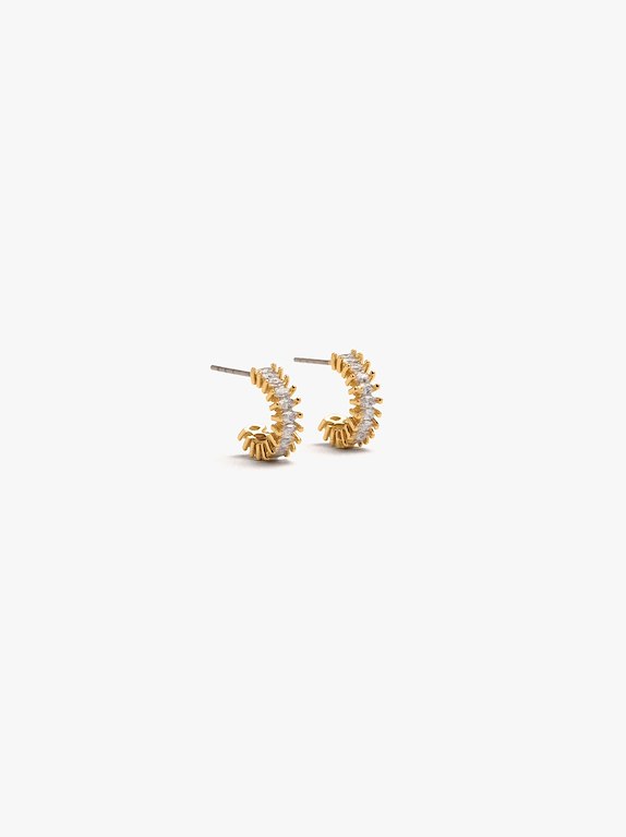 OPEN HOOP EARRINGS WITH CUBIC ZIRCONIA