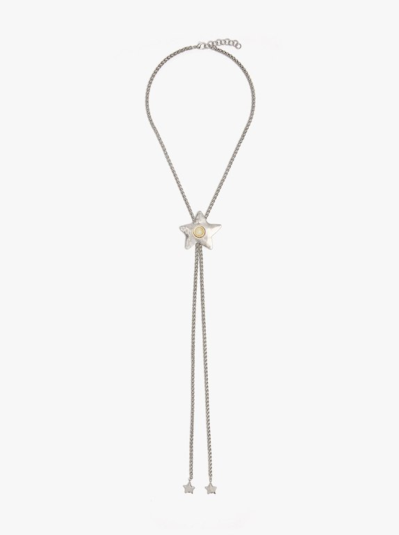 LONG STAR NECKLACE WITH STONE