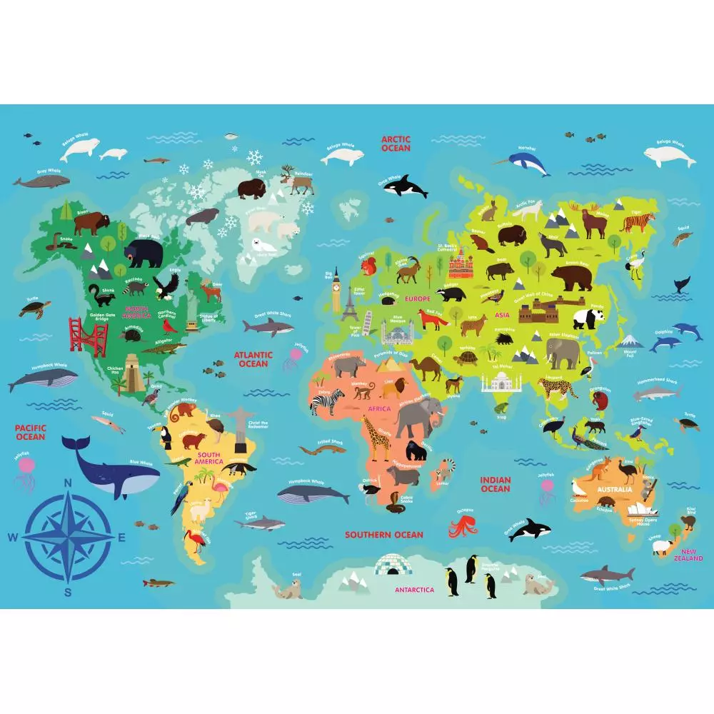 POSTER Z NALEPKAMI WORLD