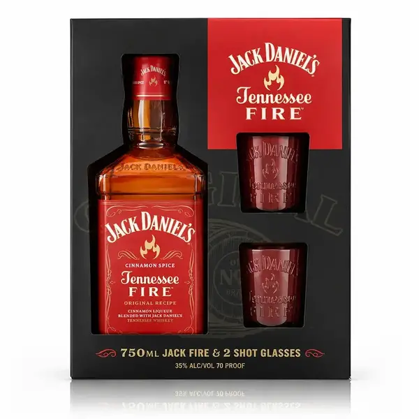 Jack Daniel's Fire sa dve čaše 0.70l