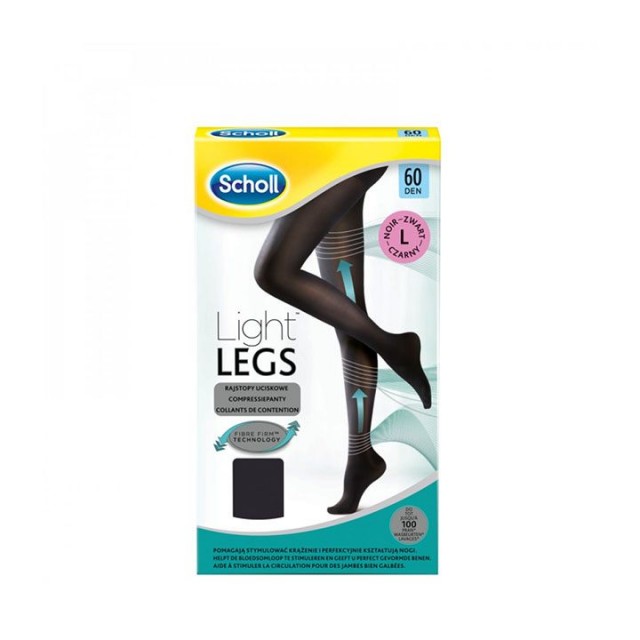 SCHOLL LIGHT LEGS 60DEN crne čarape, veličina L