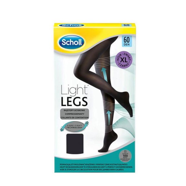 SCHOLL LIGHT LEGS 60DEN crne čarape, veličina XL