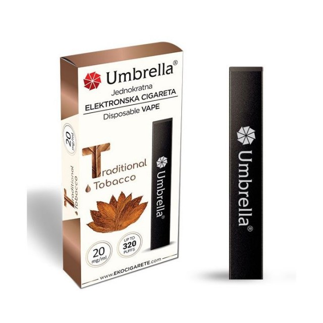 UMBRELLA TRADITIONAL TOBACCO 20mg jednokratna elektronska cigareta