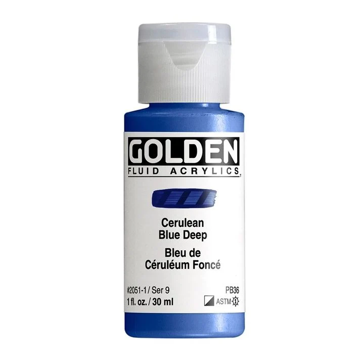 GOLDEN tečna akrilna boja 118 ml – 2051 cerulean tamno plava