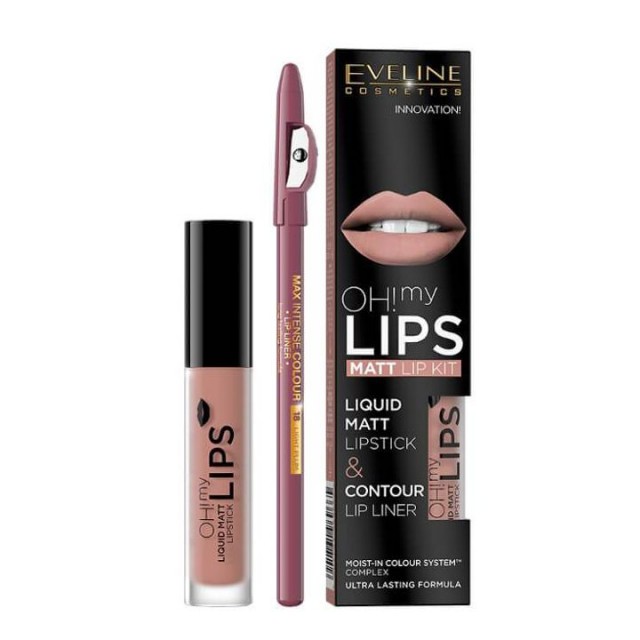 EVELINE OH MY LIPS mat tečni ruž + olovka za usne