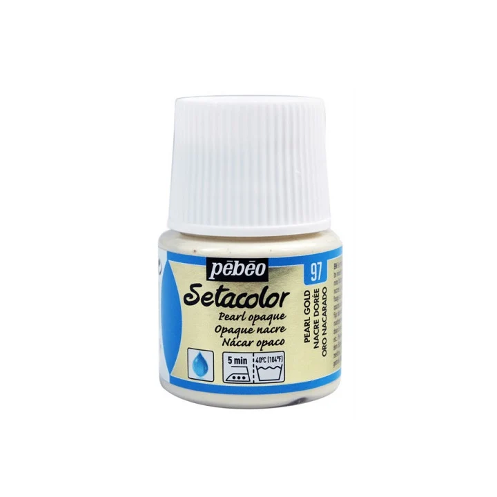 Boja za tekstil Pebeo Setacolor Opaque Pearl 45 ml – biserno plava