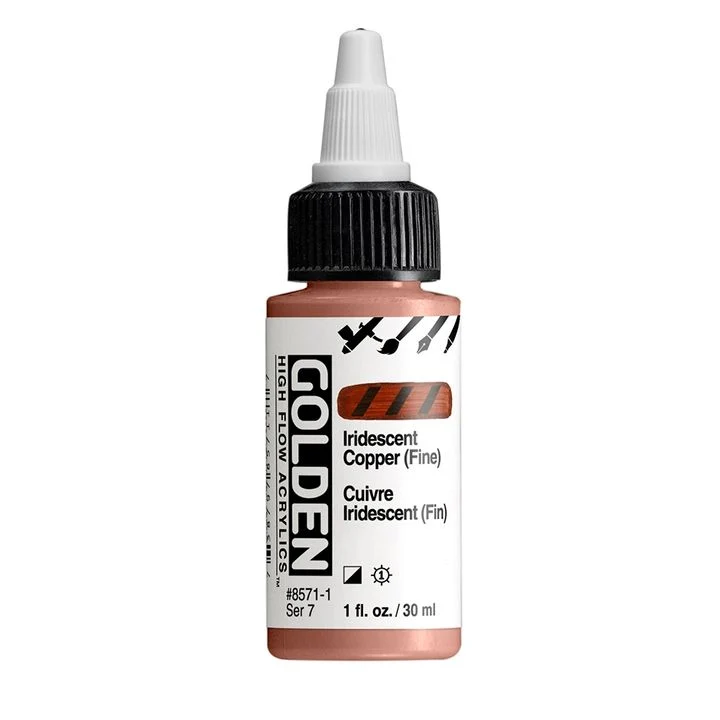 GOLDEN High Flov iridescentna akrilna boja 30 ml – 8571 Copper Fine