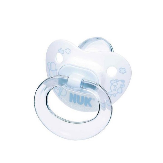 NUK BLUE silikonska varalica 6-18m, 1kom