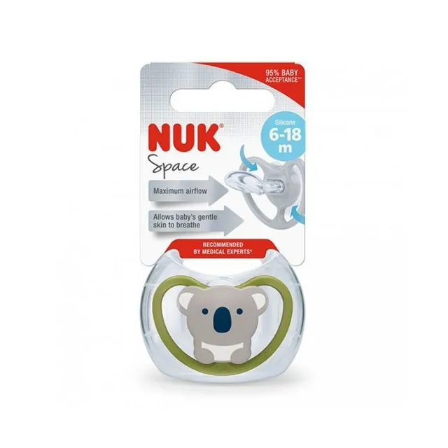 NUK SPACE silikonska varalica 6-18m, 1kom
