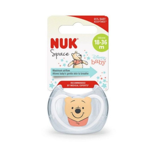 NUK SPACE WINNIE silikonska varalica 18-36m, 1kom