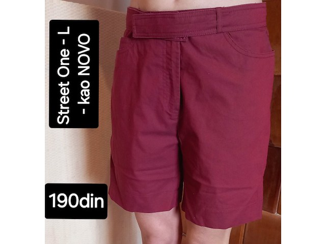 Street One šorts bermude bordo L/40 - kao NOVO