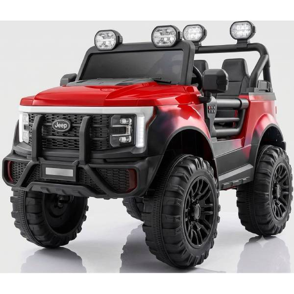 Auto Džip Police 12v 2motora rc crvena boja MB0345/152553