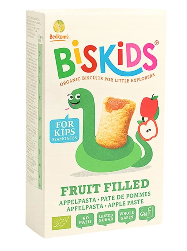 Organski Biskvit Punjen Filom od Jabuka Biskids 120g