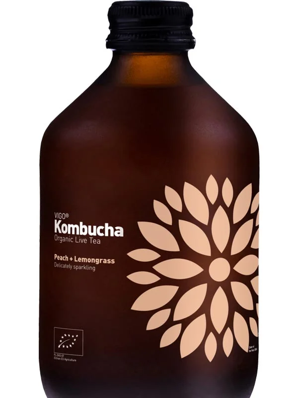Organska Kombuha Breskva i Limunska Trava Vigo 330ml