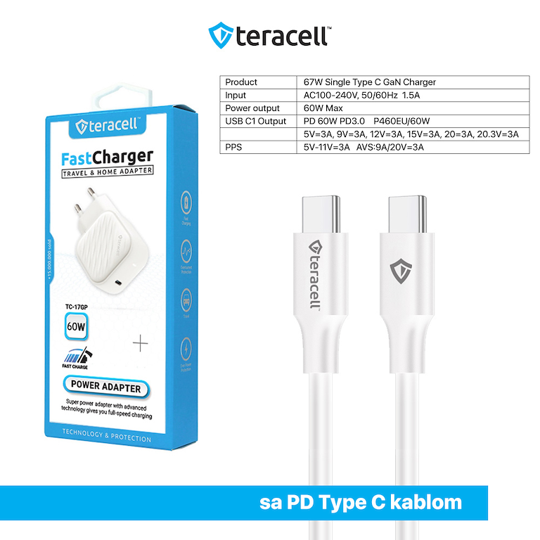 Punjač TC-20 60W GaN