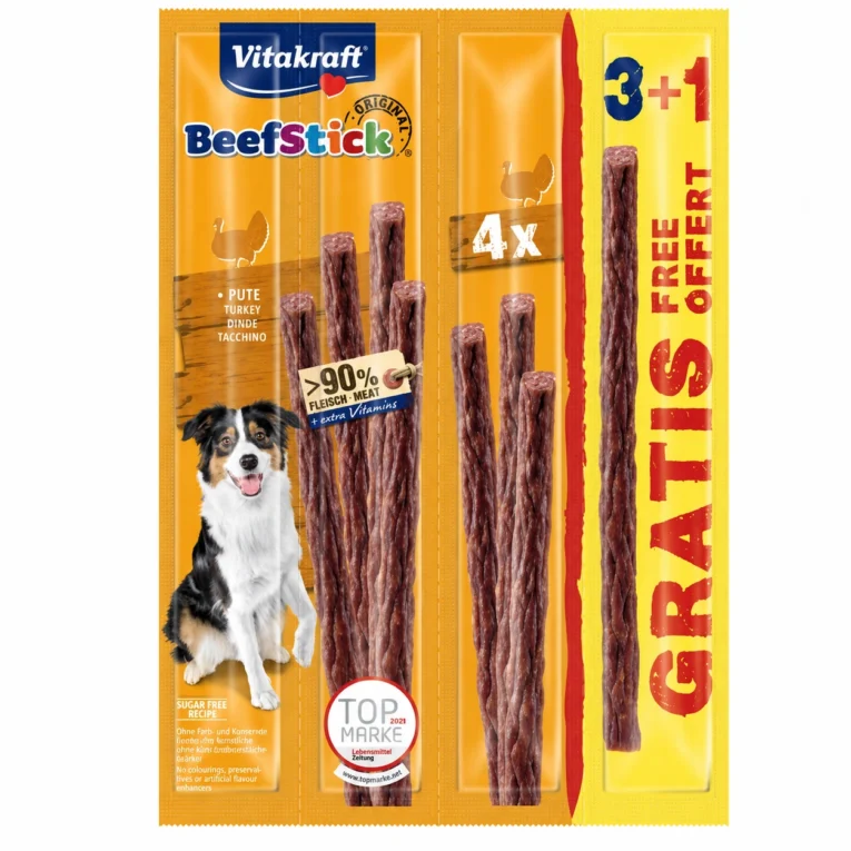Vitakraft Beef Stick ćuretina 3+1 GRATIS štapići za pse 4×12 g