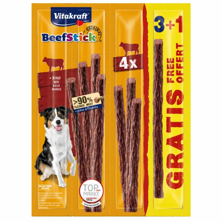Vitakraft Beef Stick govedina 3+1 GRATIS štapići za pse 4×12 g