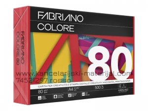 FABRIANO Colore A4 80g papir u boji 500L Rosso