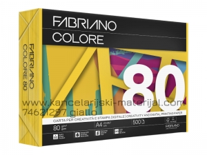 FABRIANO Colore A4 80g papir u boji 500L Giallo