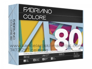 FABRIANO Colore A4 80g papir u boji 500L Celeste