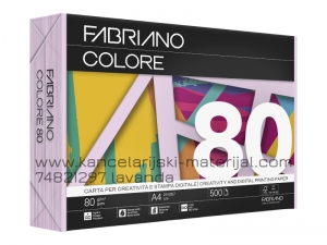 FABRIANO Colore A4 80g papir u boji 500L Lavanda