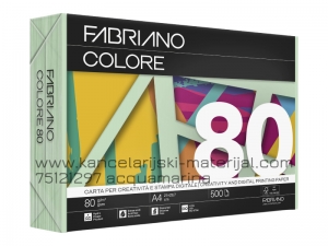 FABRIANO Colore A4 80g papir u boji 500L Acquamarina