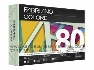 FABRIANO Colore A4 80g papir u boji 500L Verde chiaro
