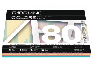 FABRIANO Colore A4 80g pastelni papir u boji 250L (mix)
