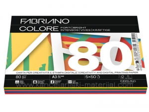 FABRIANO Colore A3 80g intenzivni papir u boji 250L (mix)