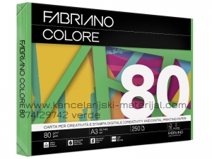 FABRIANO Colore A3 80g papir u boji 250L Verde