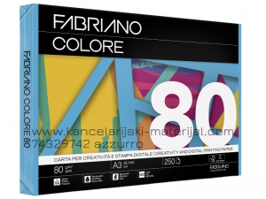 FABRIANO Colore A3 80g papir u boji 250L Azzurro