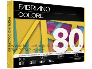 FABRIANO Colore A3 80g papir u boji 250L Giallo