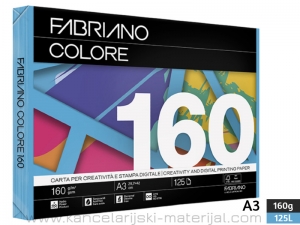 FABRIANO Colore A3 160g papir u boji 125L Azzurro