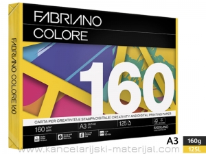 FABRIANO Colore A3 160g papir u boji 125L Giallo