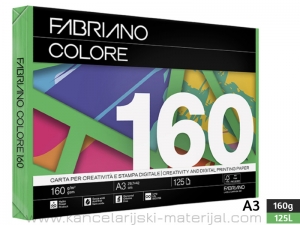 FABRIANO Colore A3 160g papir u boji 125L Verde