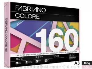 FABRIANO Colore A3 160g papir u boji 125L Rosa