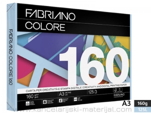 FABRIANO Colore A3 160g papir u boji 125L Celeste