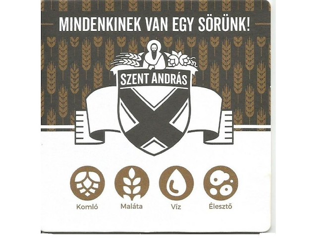 Szent Andras podmetac za pivo iz Madjarske