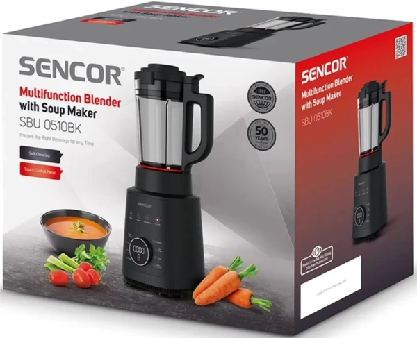 SENCOR SBU 0510BK Multifunkcijski blender sa funkcijom kuvanja,1200 W,crna,1.2l