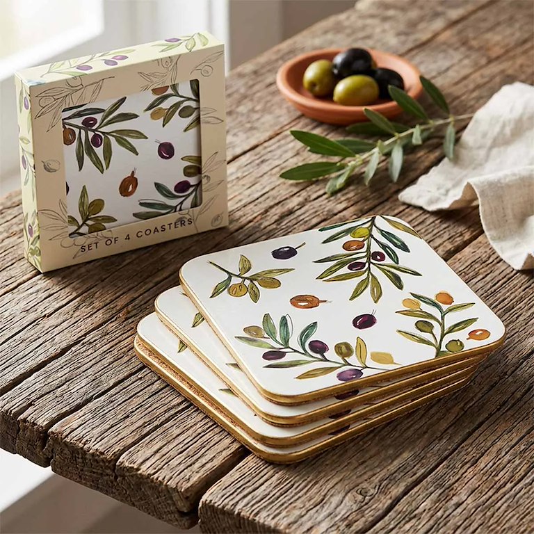 Podmetači za čaše OLIVE GROVE 4pcs