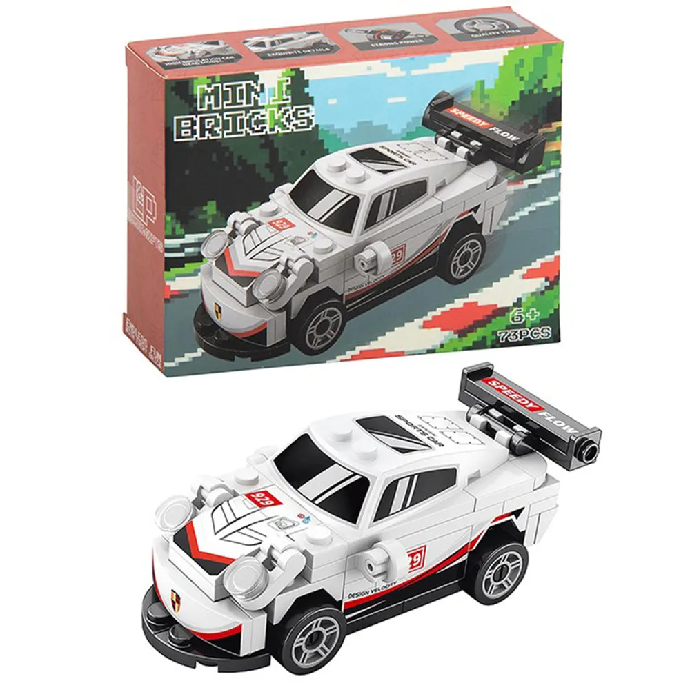 Kreativni set mini kockica BELI AUTO