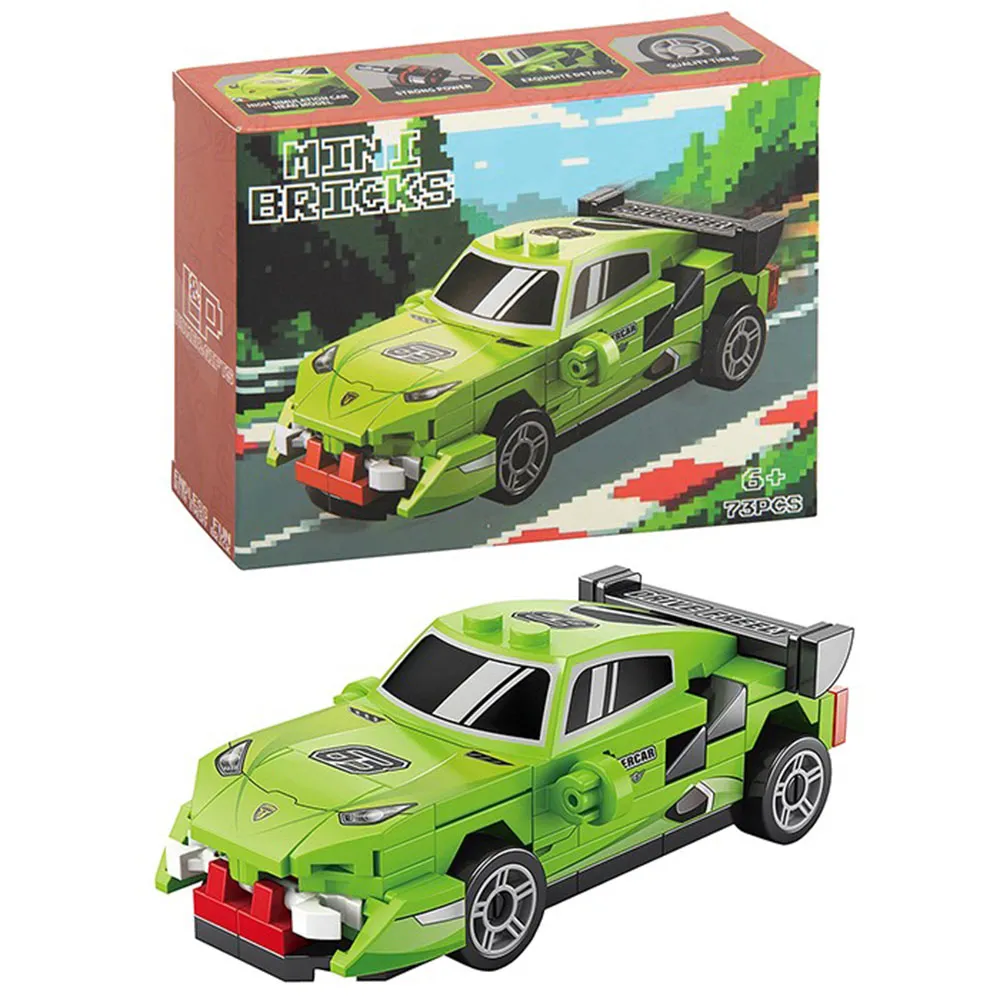 Kreativni set mini kockica ZELENI AUTO