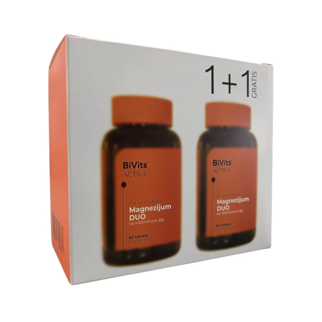 BiVits® PROMO Magnezijum Citrat i Oksid + Vitamin B6 60 Tableta 1+1 GRATIS