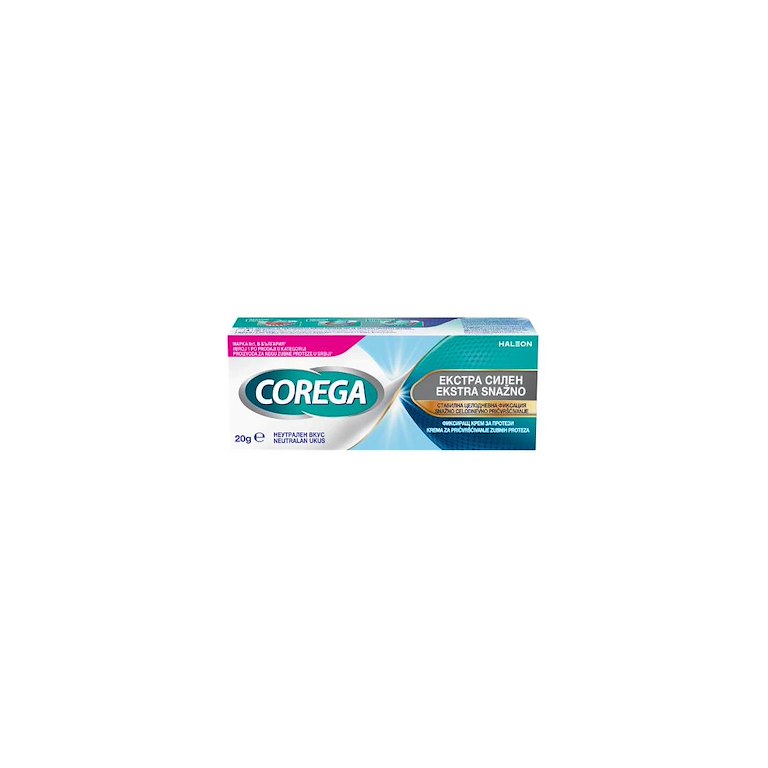 COREGA Extra Strong Krema Neutralni Lepak za Učvršćivanje Proteze 20 g