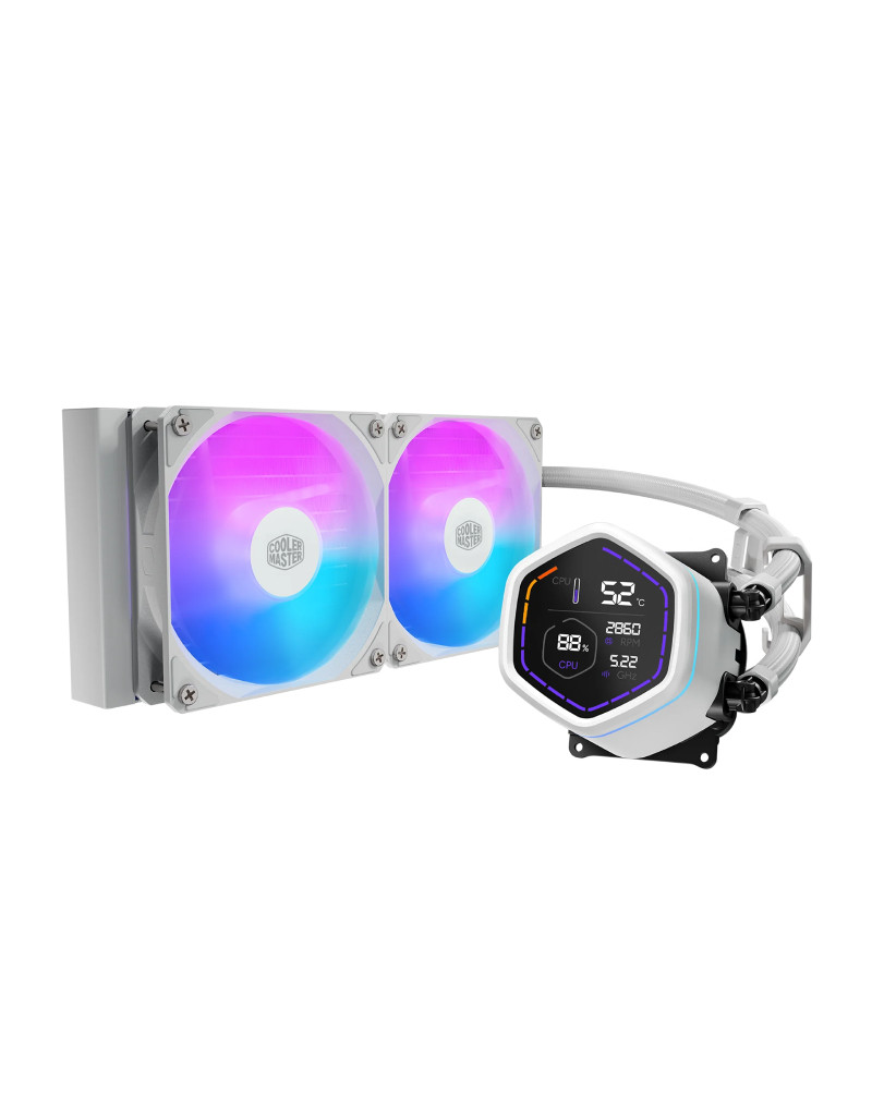 COOLER MASTER MasterLiquid Core Nex Digital 240 White ARGB vodeno hladjenje belo (MLX-D24M-A18PW-RD)
