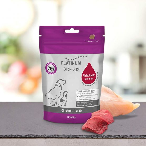 Platinum Dog Click-Bits Chicken&Lamb 150g